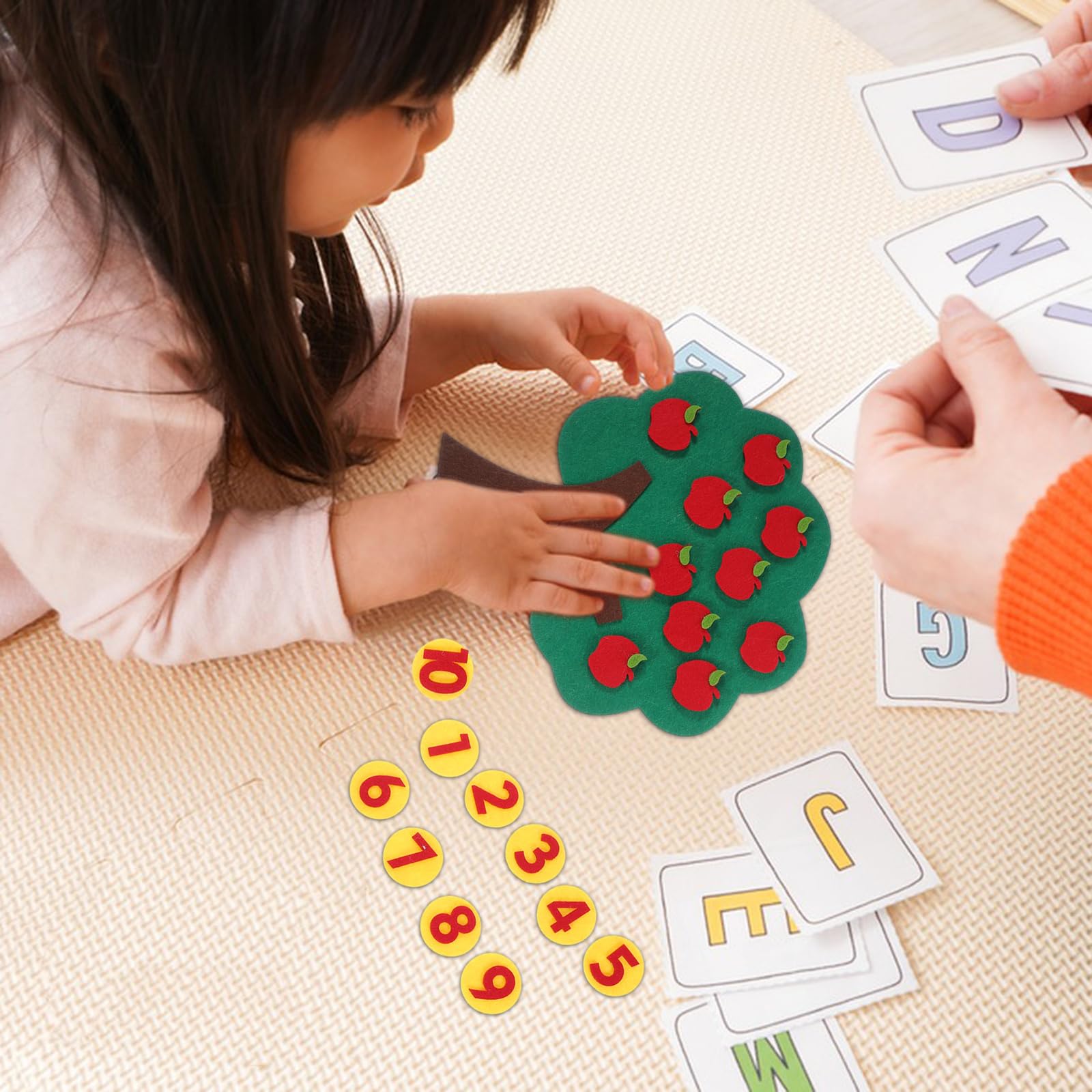 MAGICLULU Kid Safe Numbers Felt Tree Board Addition Subtraction Math ...