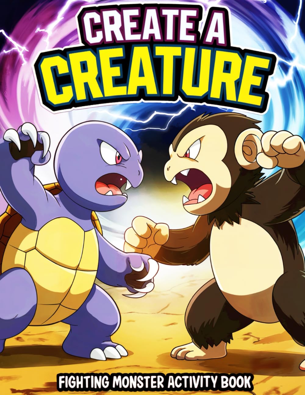 Create A Creature Fighting Monster Activity Book: Coloring Book For ...