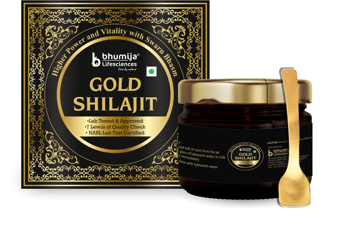 Bhumija Lifesciences Shilajit Gold Resin - 20 gm | Helps in boosting ...