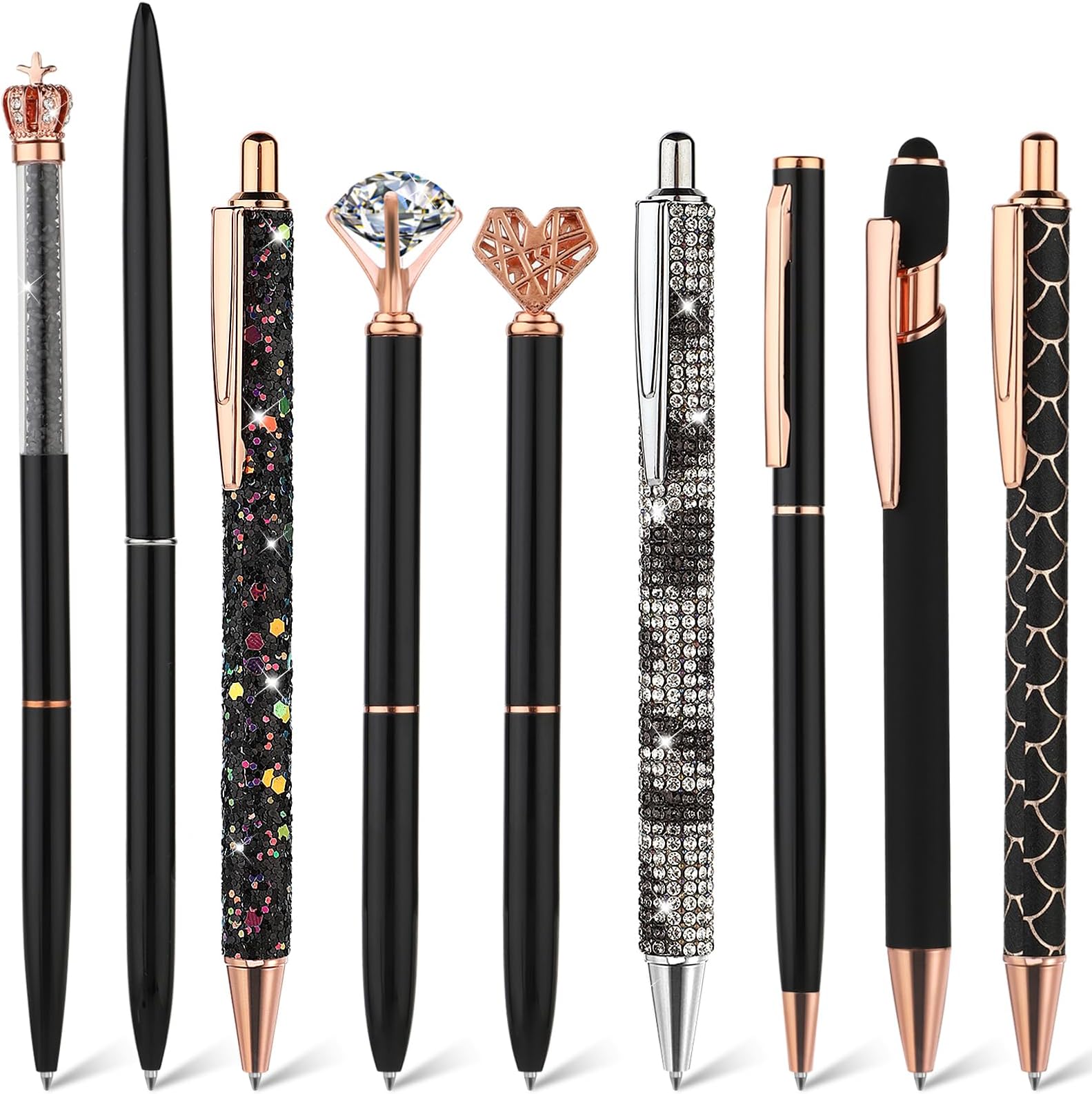 Amazon.com : 16 Pieces Crystal Diamond Fancy Pens for Kids Women Metal ...