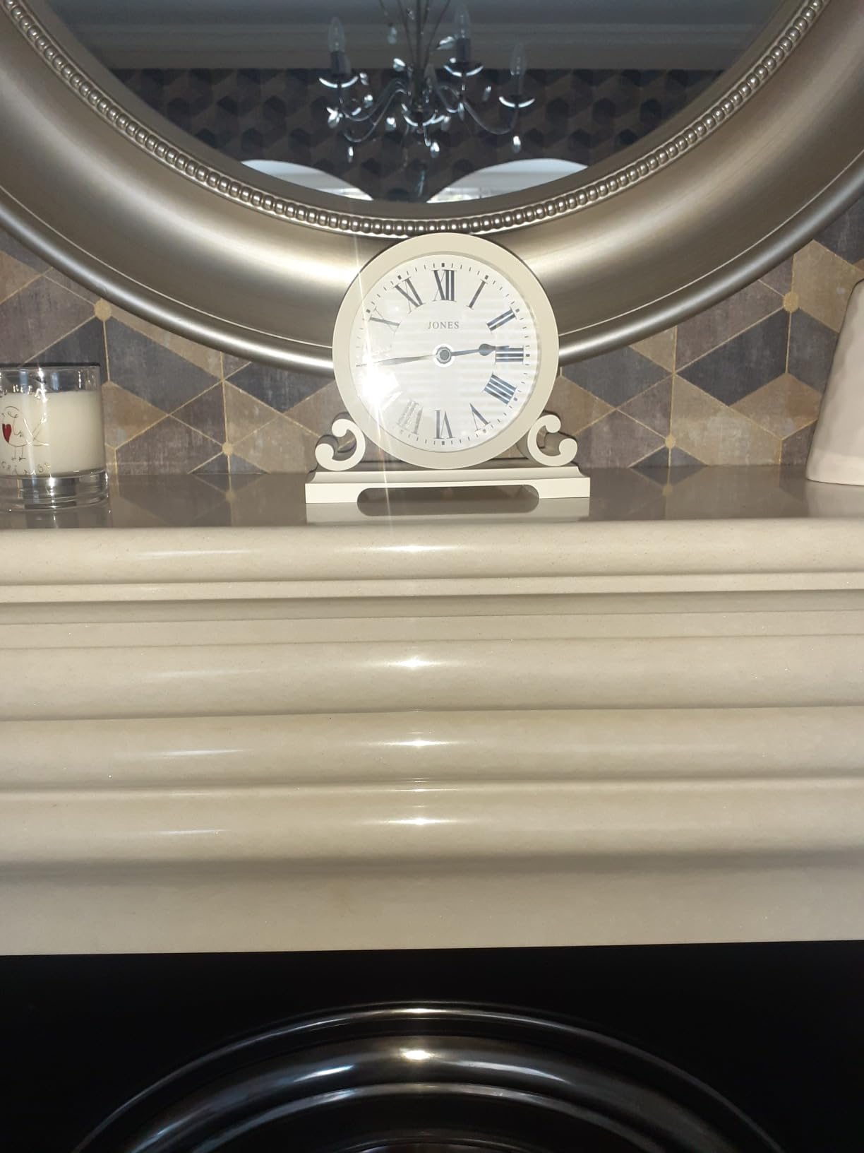 Jones Clocks® Saloon Mantel Clock - Traditional- Roman Numeral ...