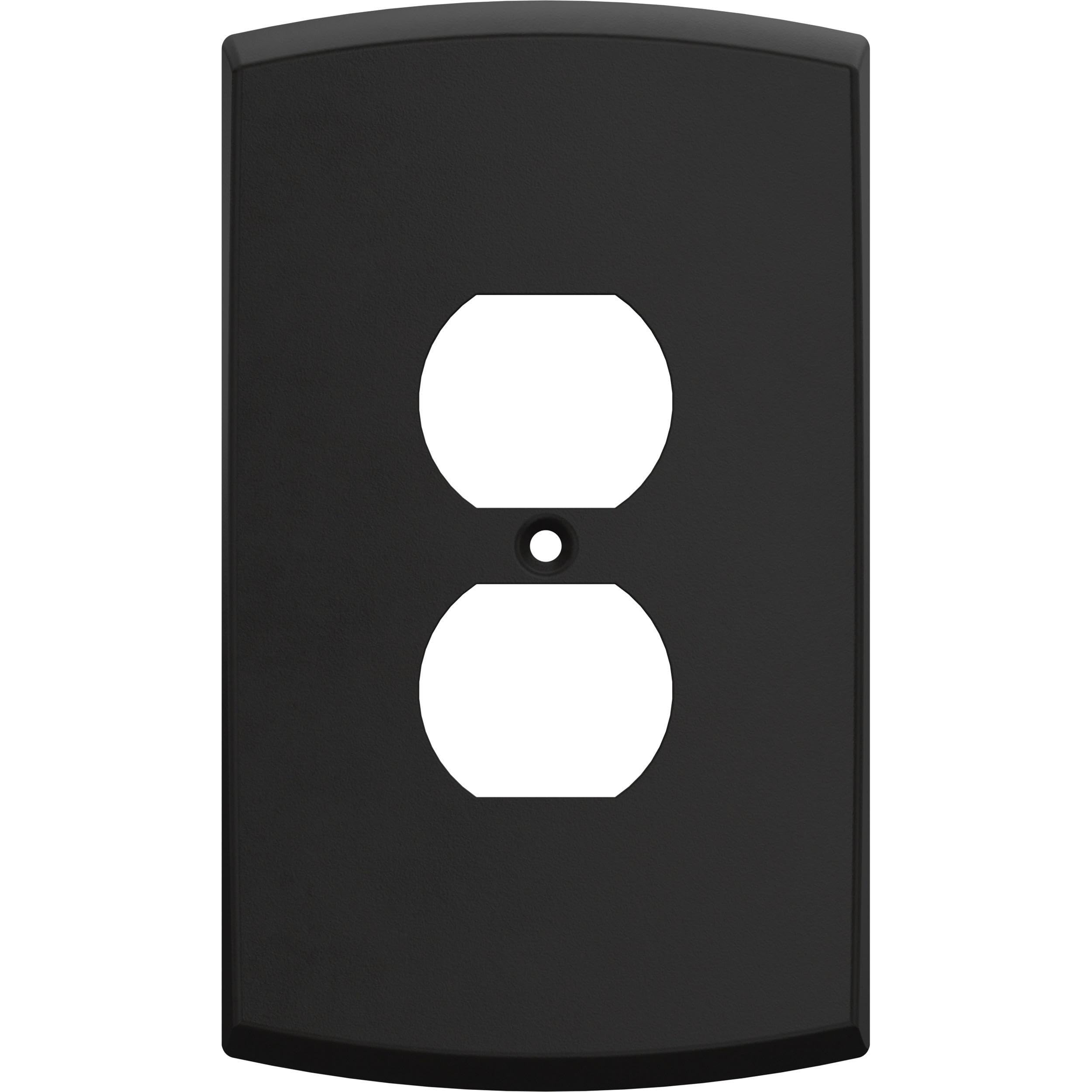 Amazon.com: Franklin Brass Soft Arch (3-Pack) Outlet Covers Matte Black ...