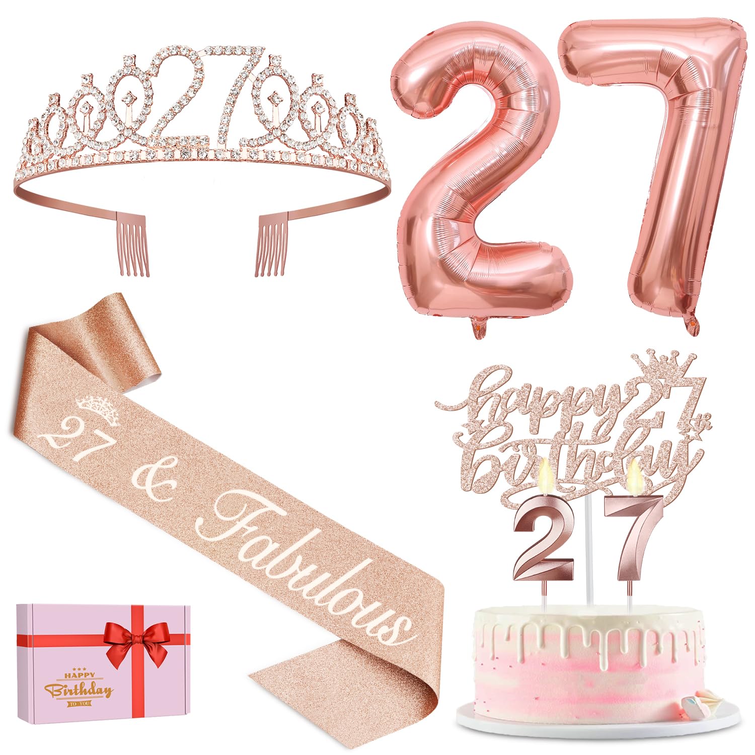 Amazon.com: 27th Birthday Decorations for Women Including 27th Birthday ...