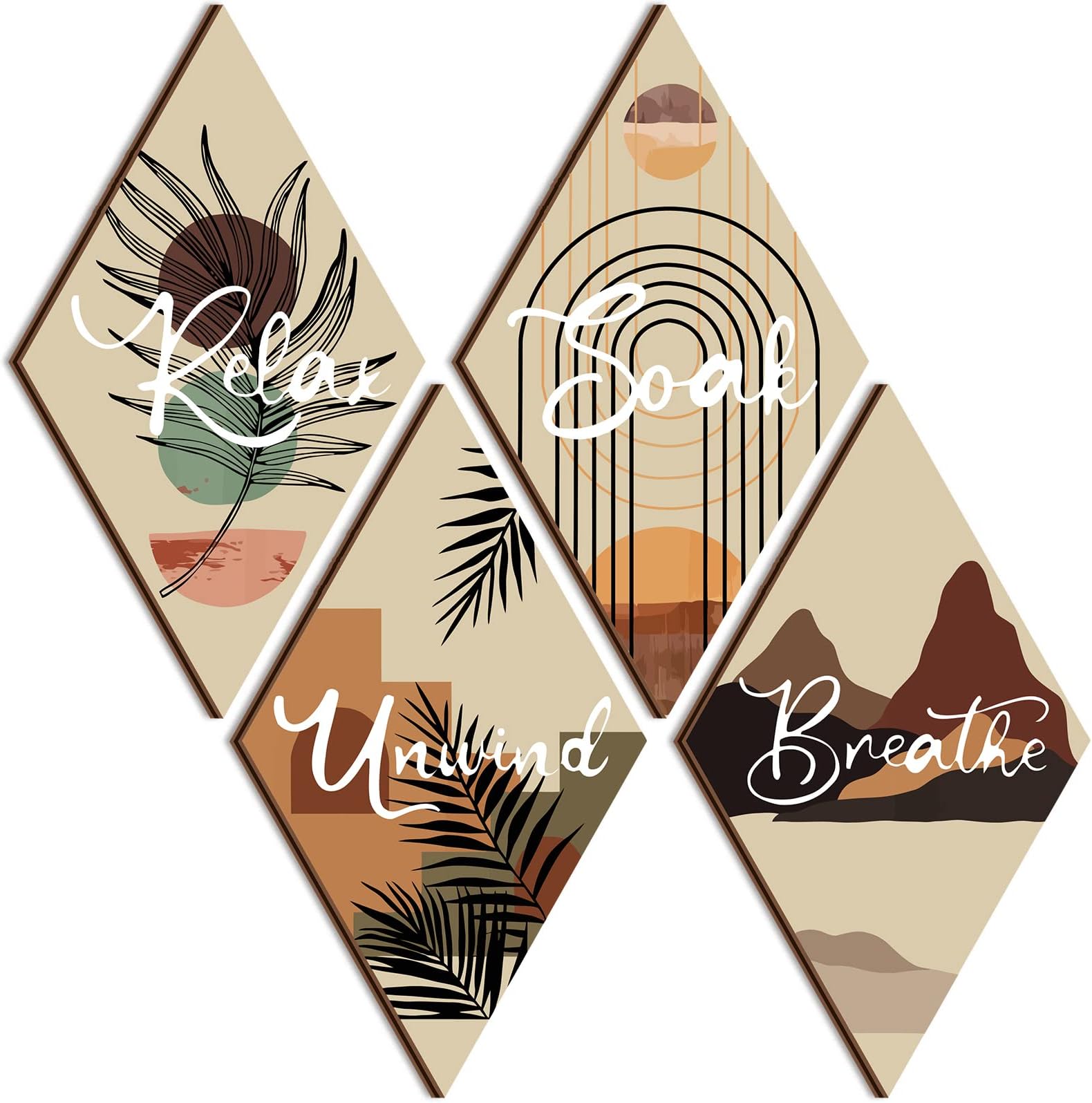 Amazon.com: Boho Bathroom Decor Sign Minimalist Bathroom Wall Art Relax ...