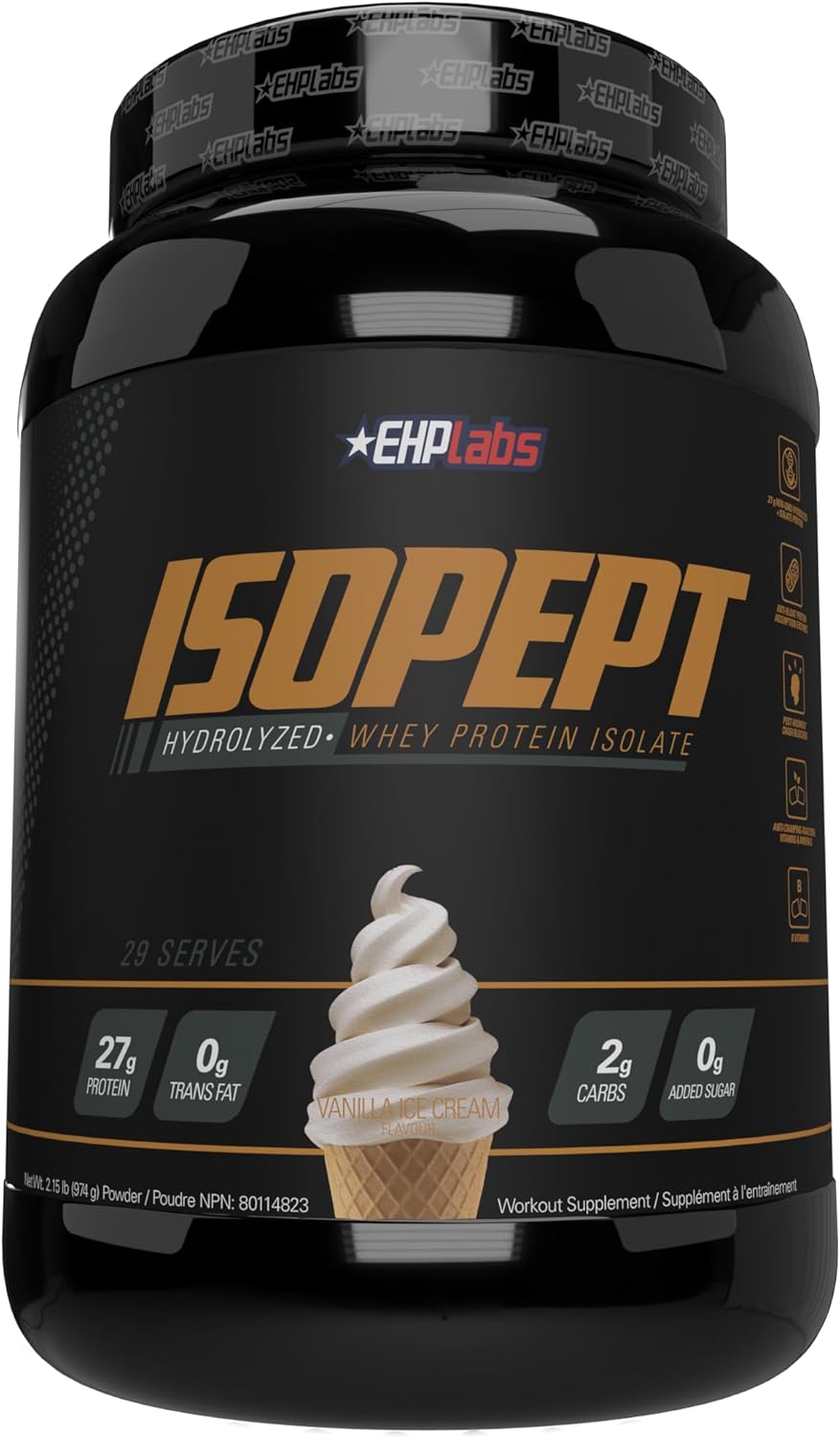 EHPlabs IsoPept Whey Protein Powder Protein Shake - 27g of Whey Protein ...