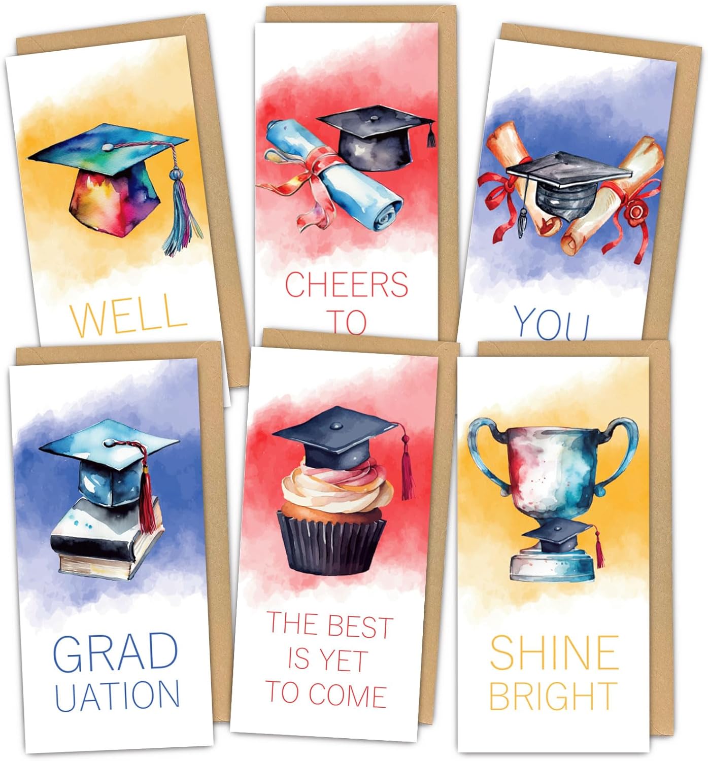 Amazon.com : Graduation Cards 24PCS, Graduation Card Money Holder 2024 ...