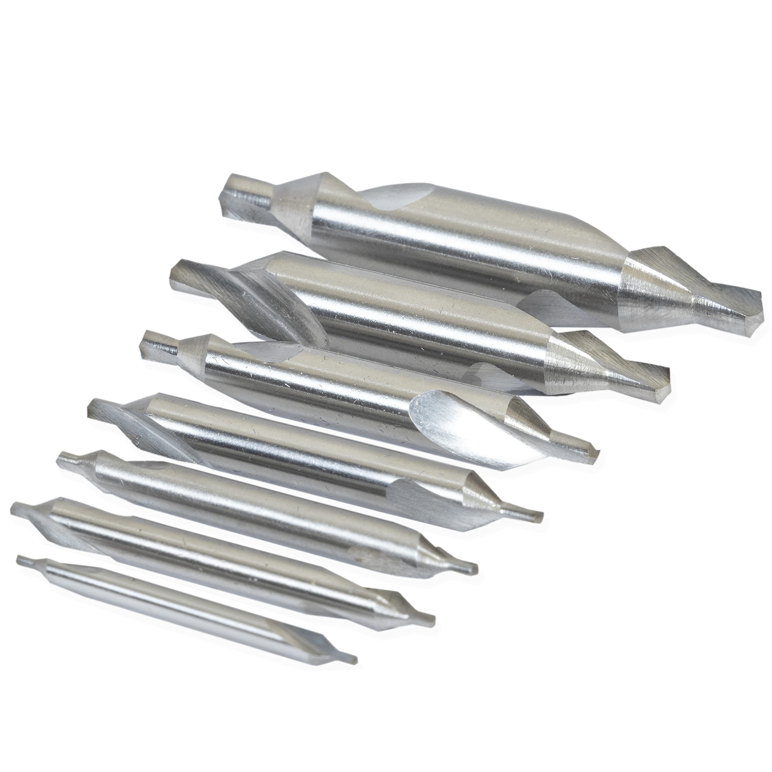 Center Drill Bits Set of 7 Pcs, M2 HSS, 60-Degree Angle Countersink ...
