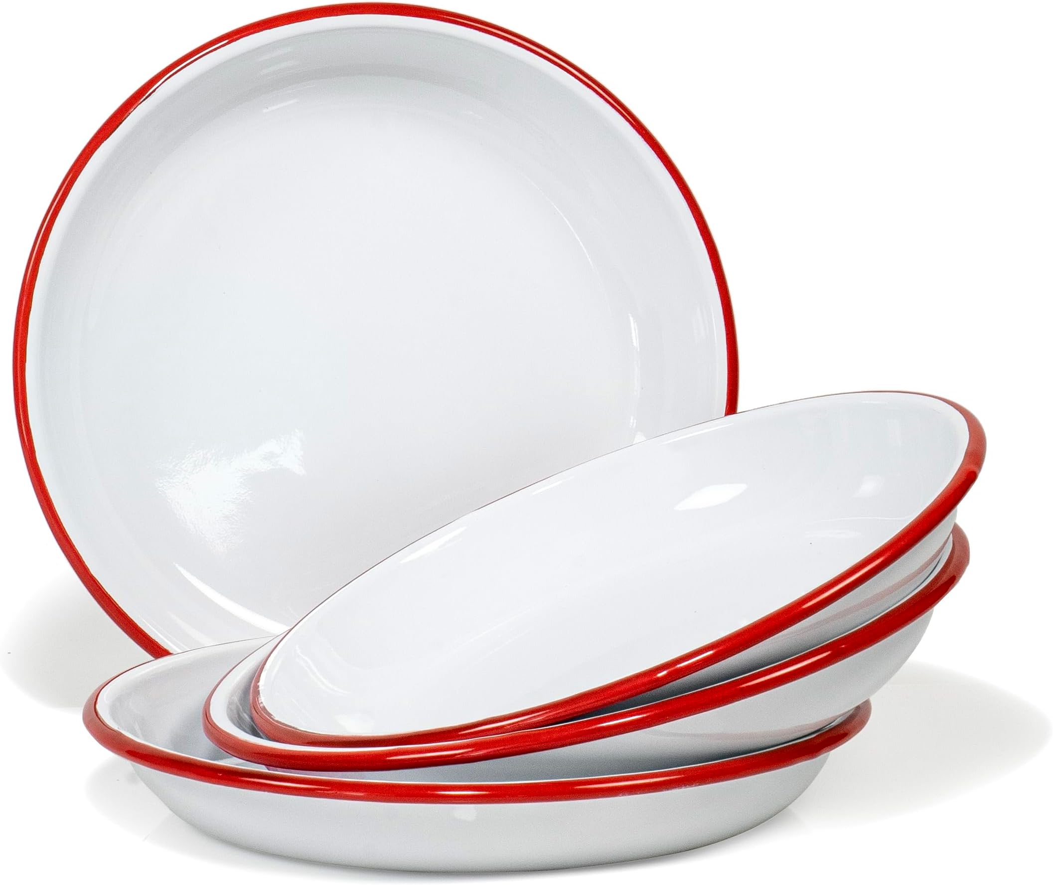 Amazon.com | Falcon Enamelware 10.5" Enamel Dinner Plate White: Dinner ...