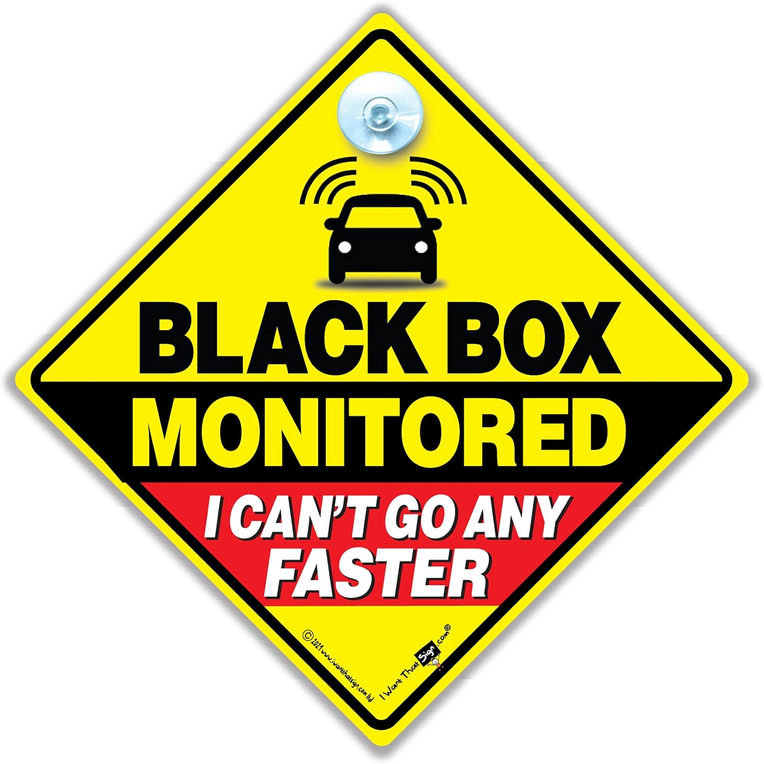 Black Box Monitored Car Sign, Suction Cup Car Window Sign, Baby On ...