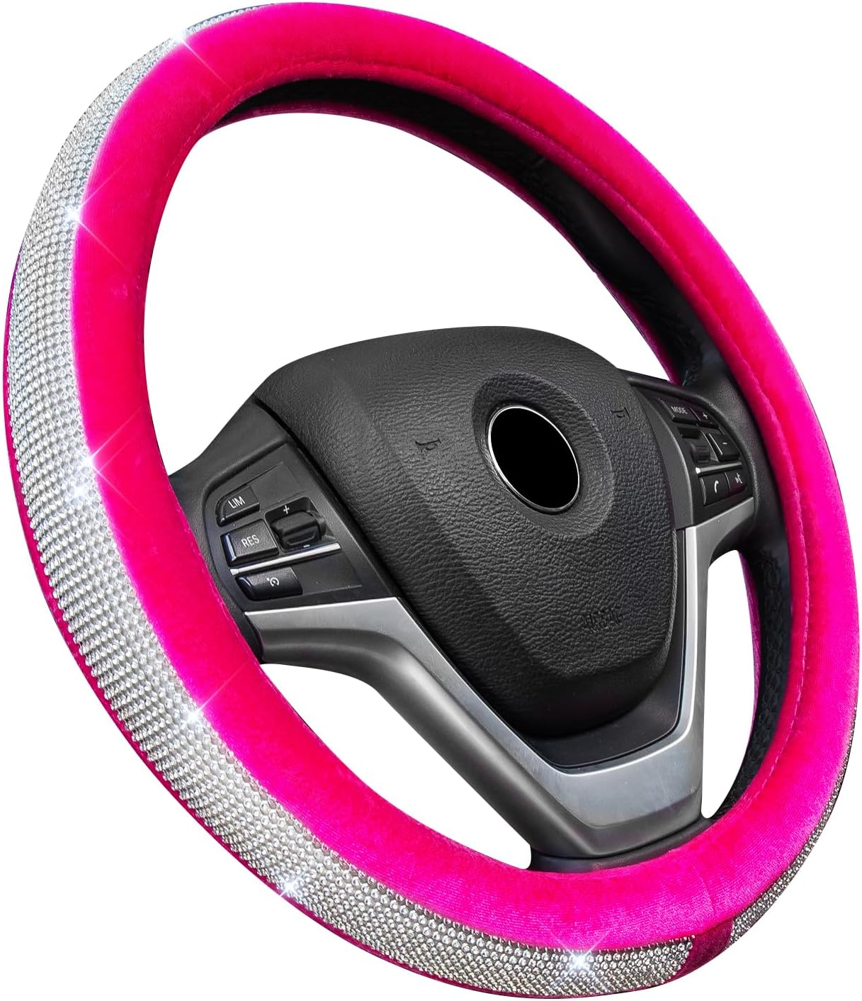 Amazon.com: Siyibb Soft Plush Car Gear Shift Cover Crystal Crown Car ...