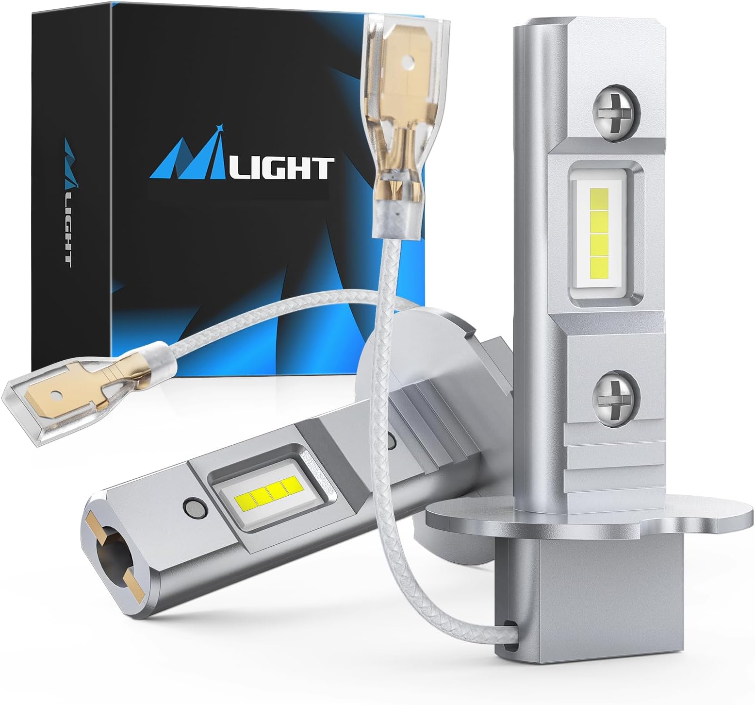 Amazon.com: Marsauto H3 Yellow Led Fog Light Bulb, 600% High Bright H3LL Fog Lights Led, 8000LM ...