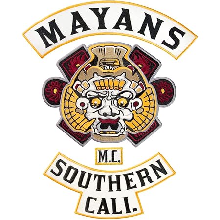 Amazon.com: Anarchy Mayans MC Centerpatch Maya Head Biker Iron on Patch ...