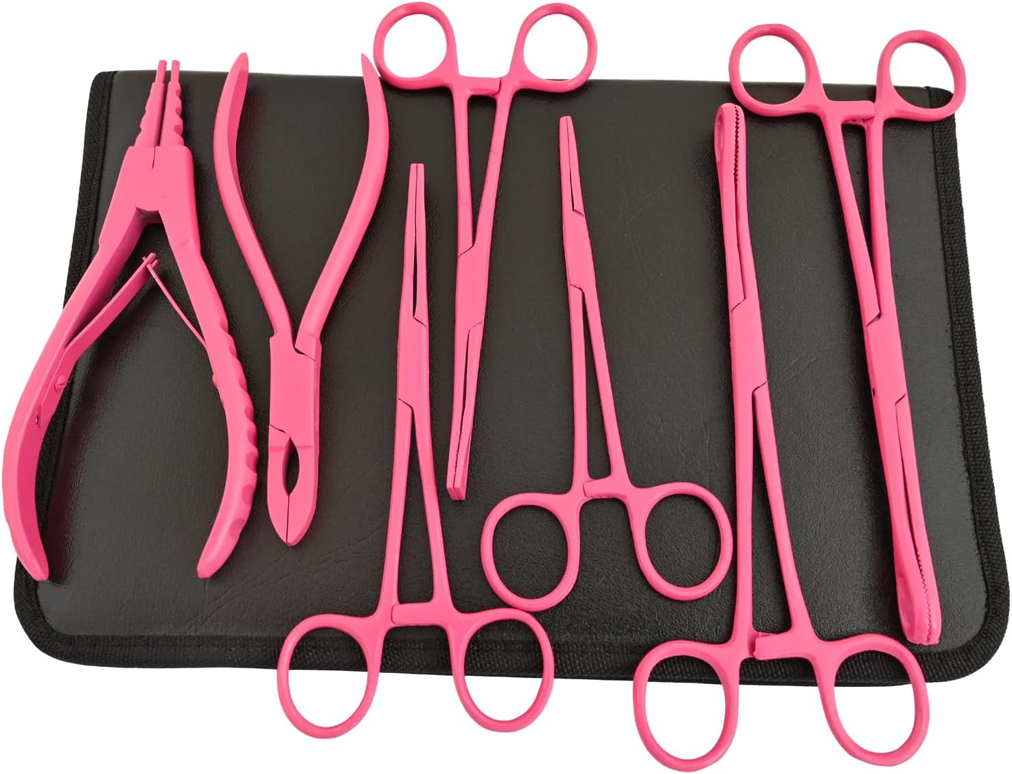 Amazon.com: MuskalMed Hot Pink 7 Piece Body Piercing Instruments Kit ...