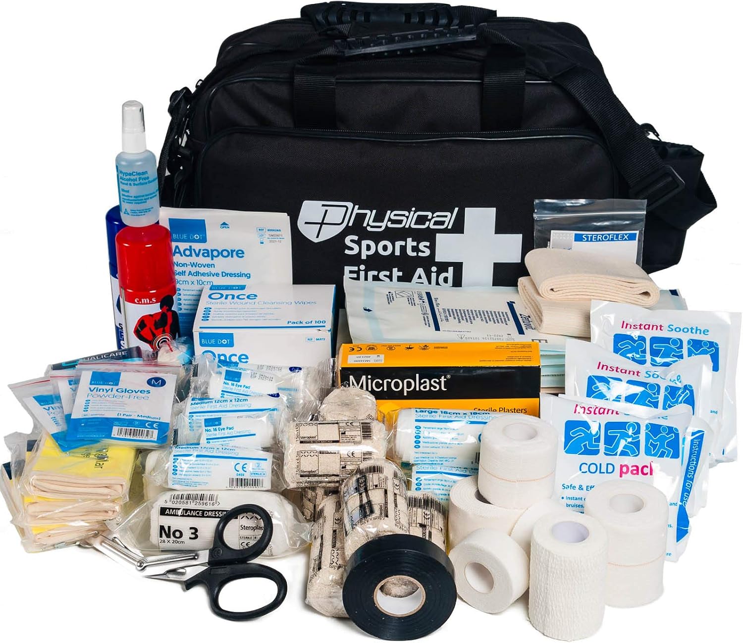 Professional Rugby First Aid Kit (Black Bag) : Amazon.co.uk: Health ...