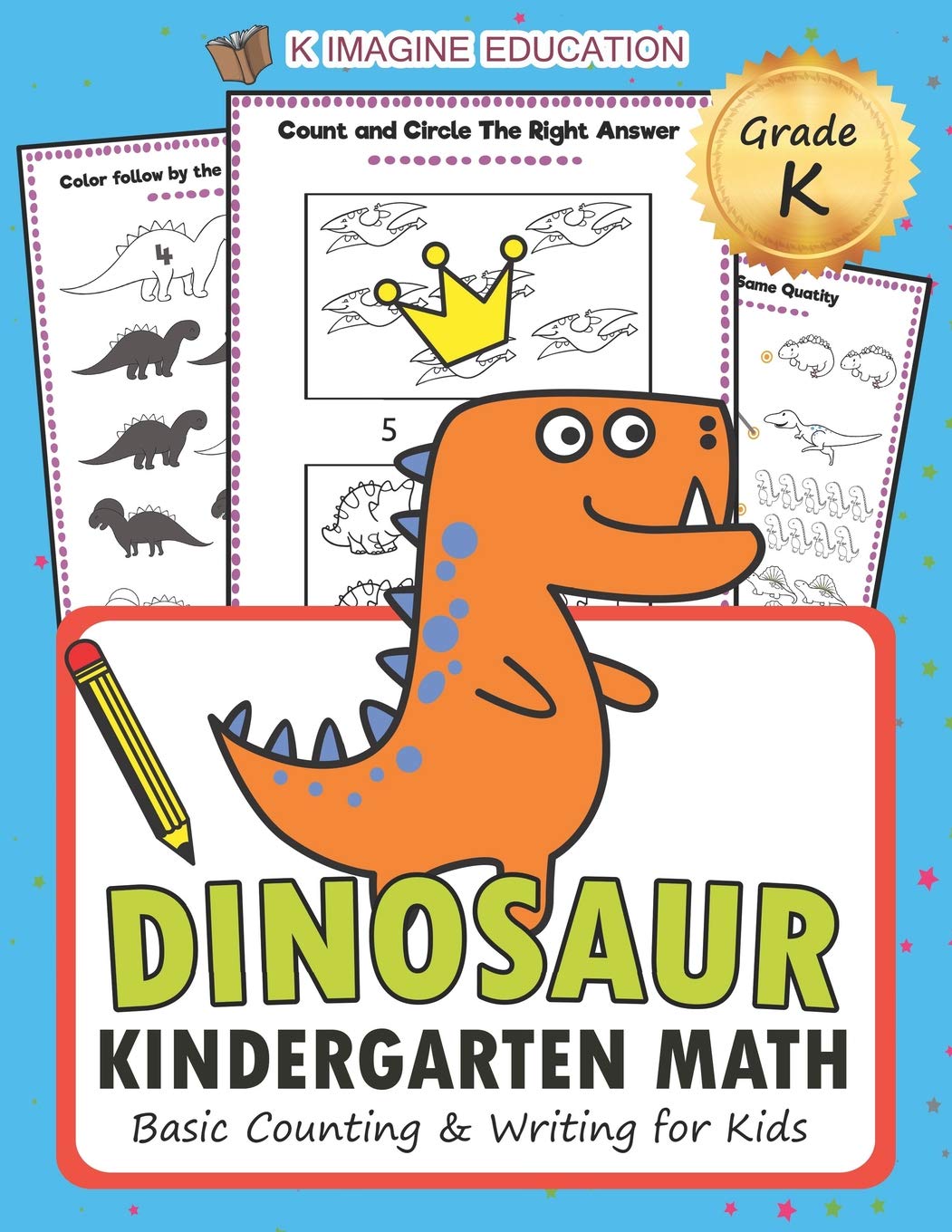 Dinosaur Kindergarten Math Grade K: Basic Counting and Writing for Kids ...