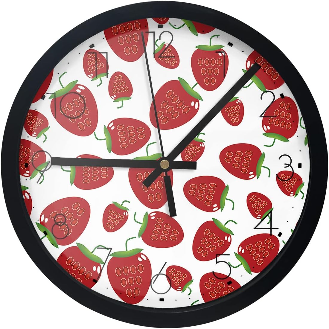 Amazon.com: FAMILYDECOR Wall Clocks Battery Operated, Silent Non ...