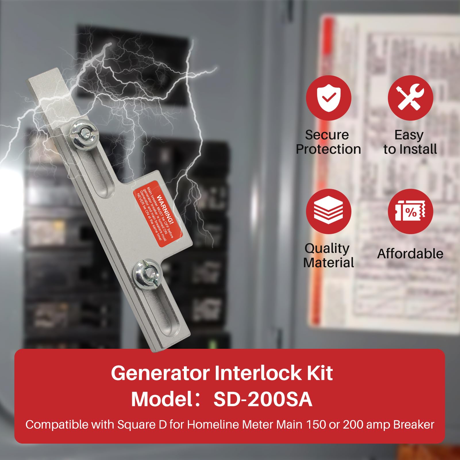 Snapklik.com : Generator Interlock Kit Suitable For Square D Generator ...