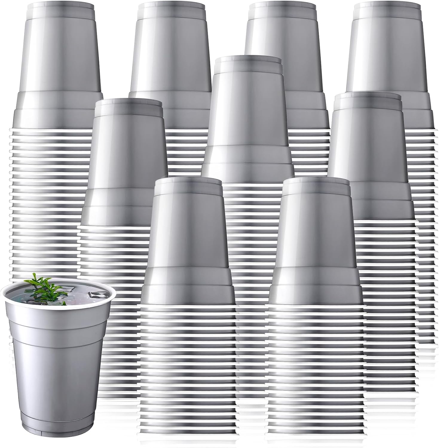 Amazon.com: Dandat 200 Pcs 18 oz Plastic Disposable Cups Bulk Heavy ...