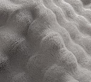 Amazon.com: Faux Rabbit Fur Rug, Light Grey Fluffy Soft Area Rug ...