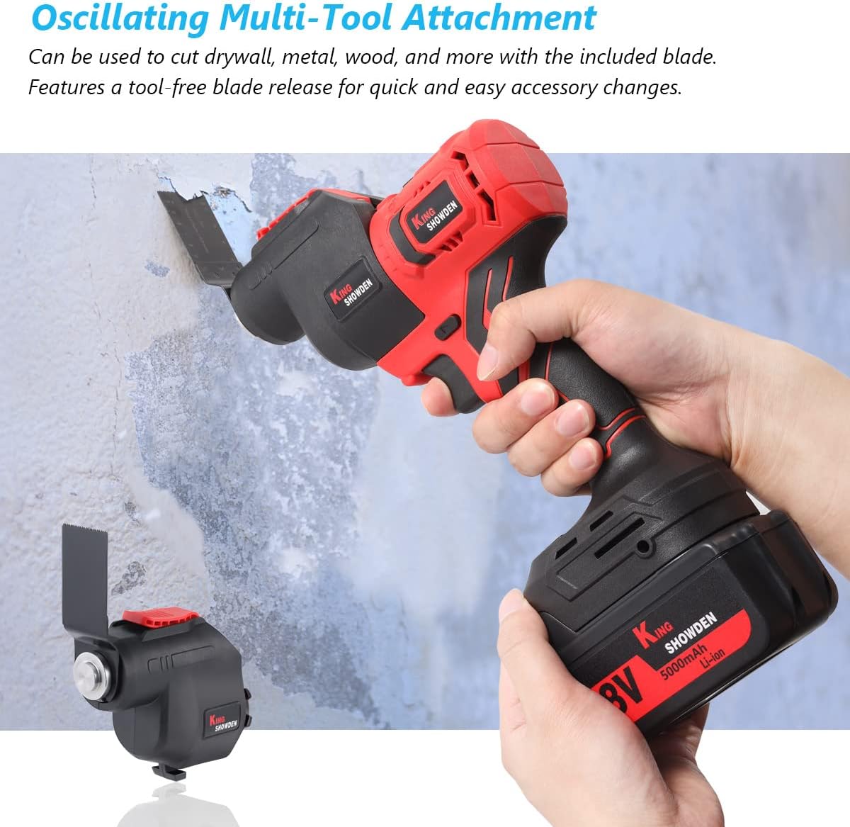 18V Cordless Drill Combo Kit DrillDriver Chain Saw Sabre Saw Sander ...