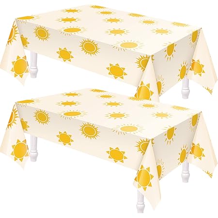 Amazon.com: 3pcs Boho Sun Birthday Party Tablecloths Boho Sun Party ...