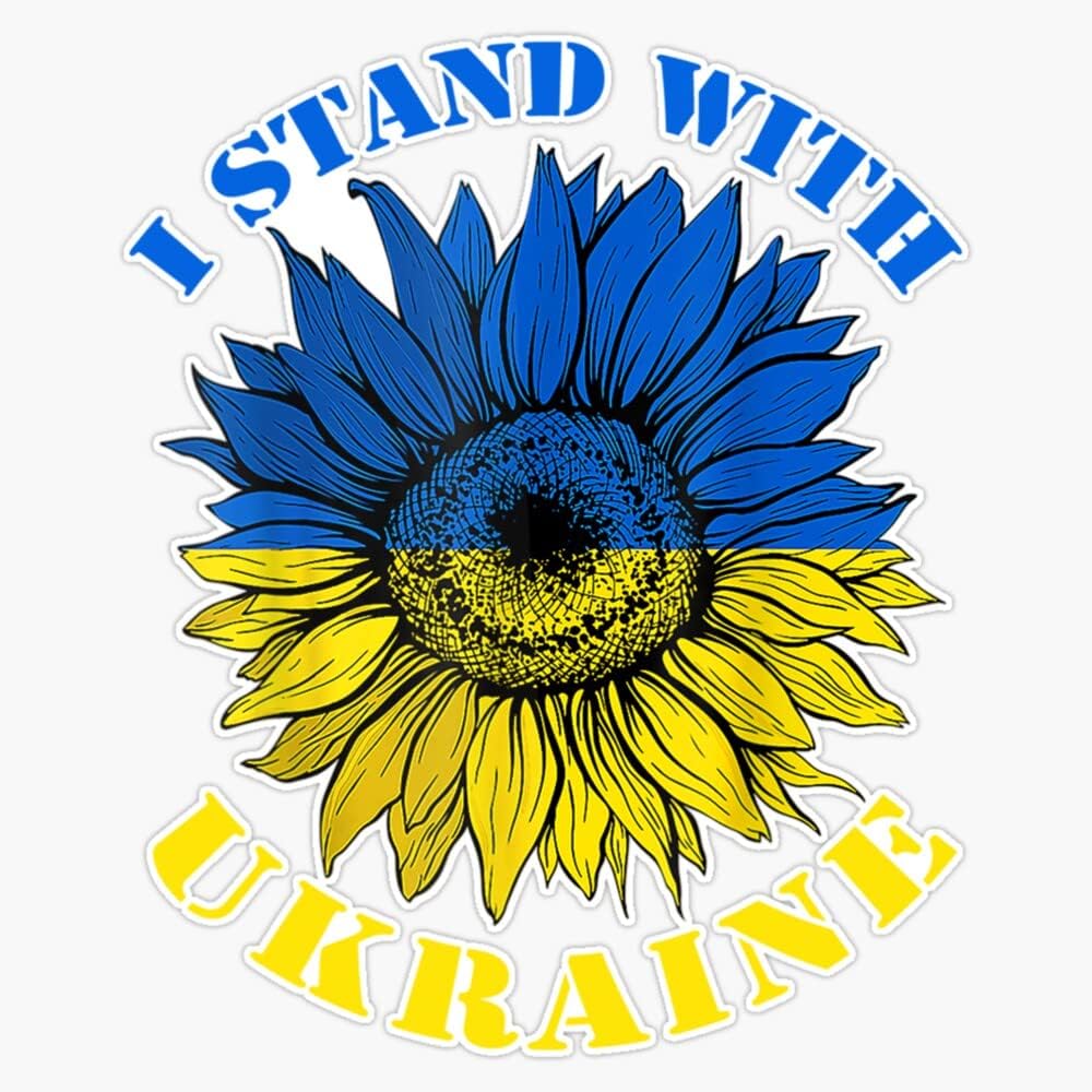 Amazon.com: Magnet Support Ukraine Stand I with Ukraine Flag Sunflower ...
