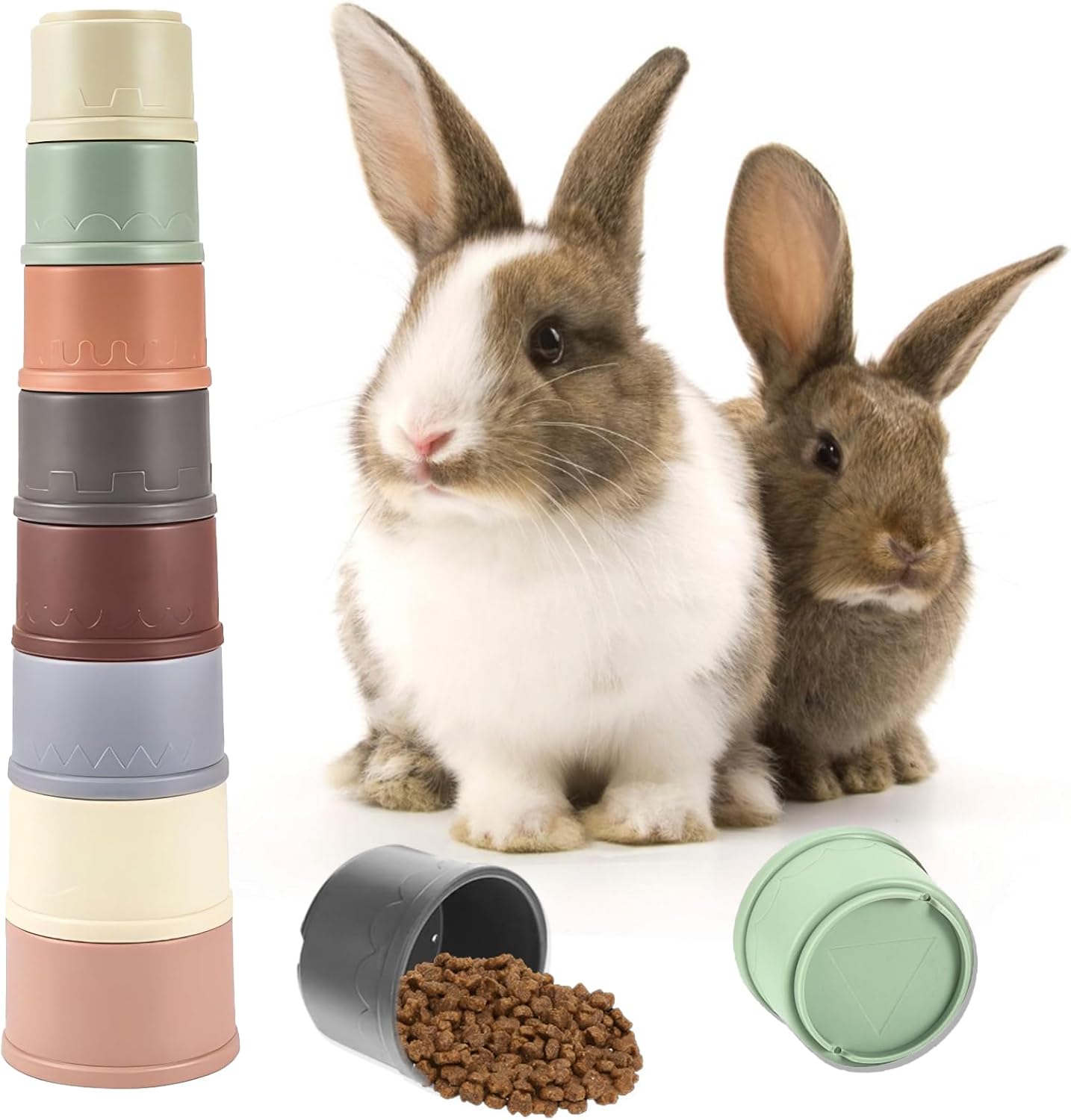 Amazon.com: Fodofodo 8PCS Bunny Toys,Reusable Toys of Different Sizes ...