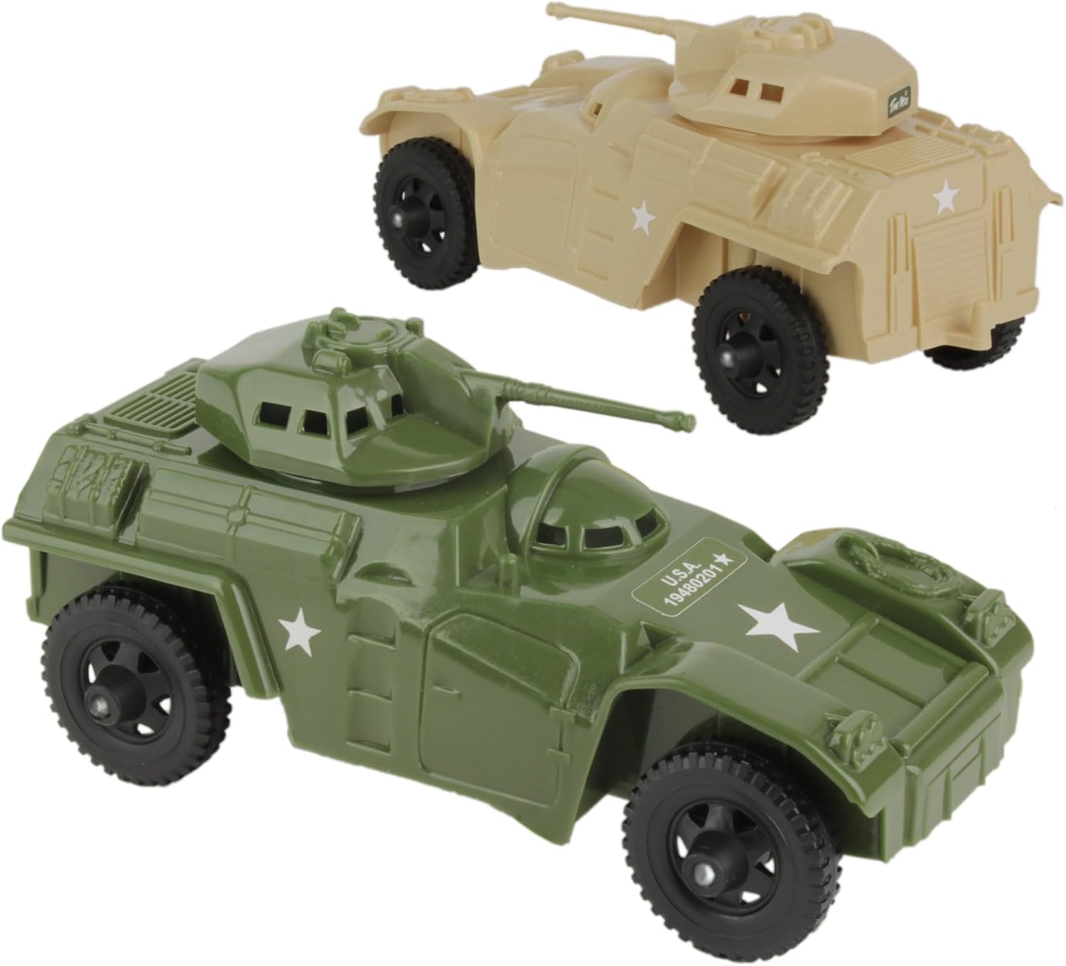 Amazon.com: TimMee Recon Patrol Armored Cars OD Green & Tan Plastic ...