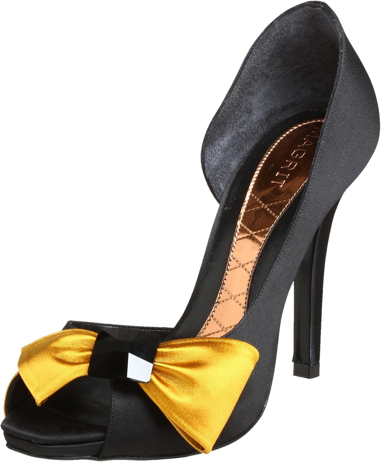 Amazon.com | Magrit Women's 15232 Peep-Toe Pump,Ras Negro,37 EU (US ...