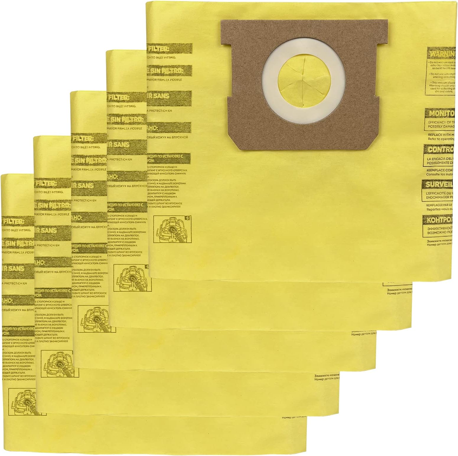 Amazon.com: 5 Pack 91964 Type D Vacuum Filter Bags Compatible with Shop ...