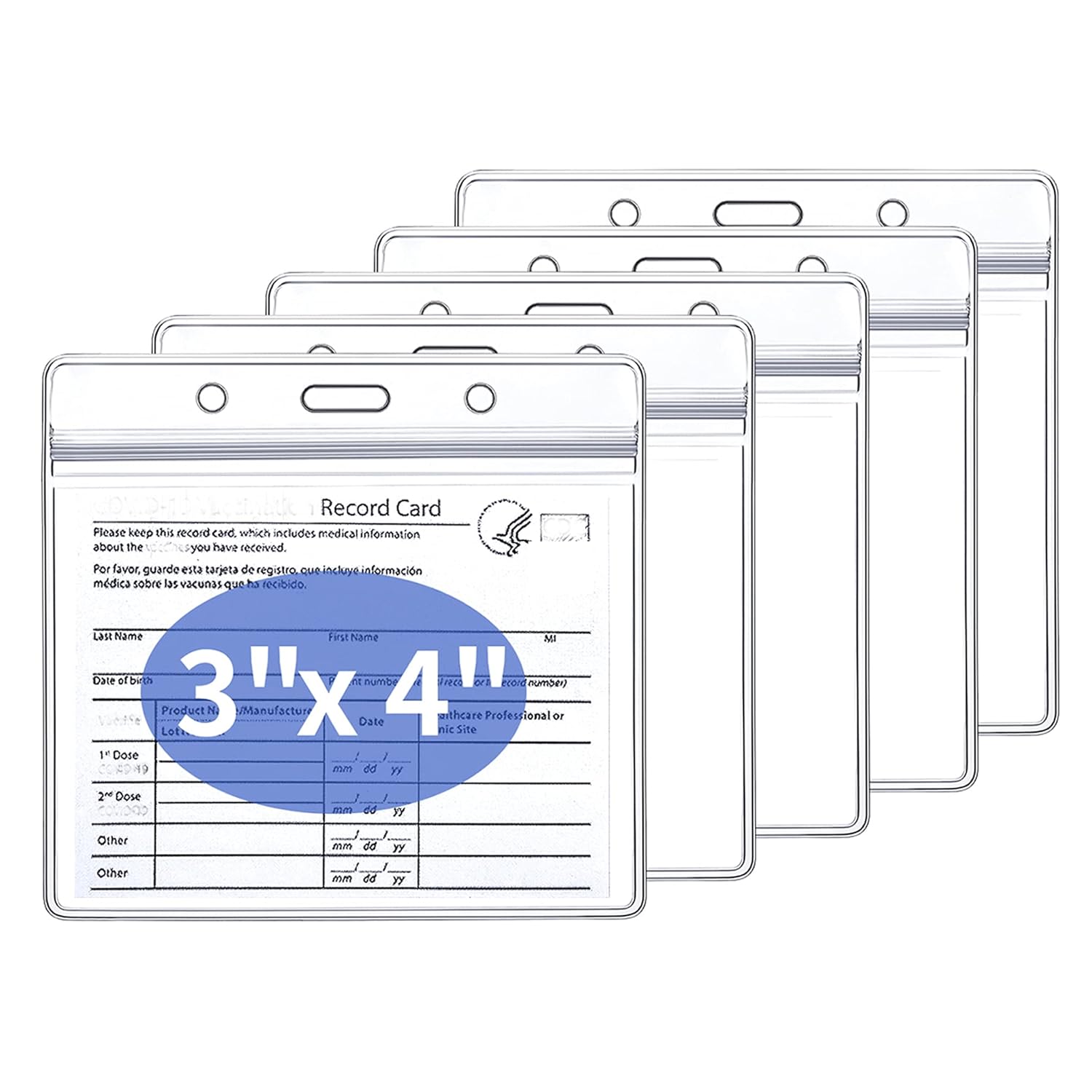 Anleymu 4" X 3" CDC Vaccination Card Protector, Immunization Record ...