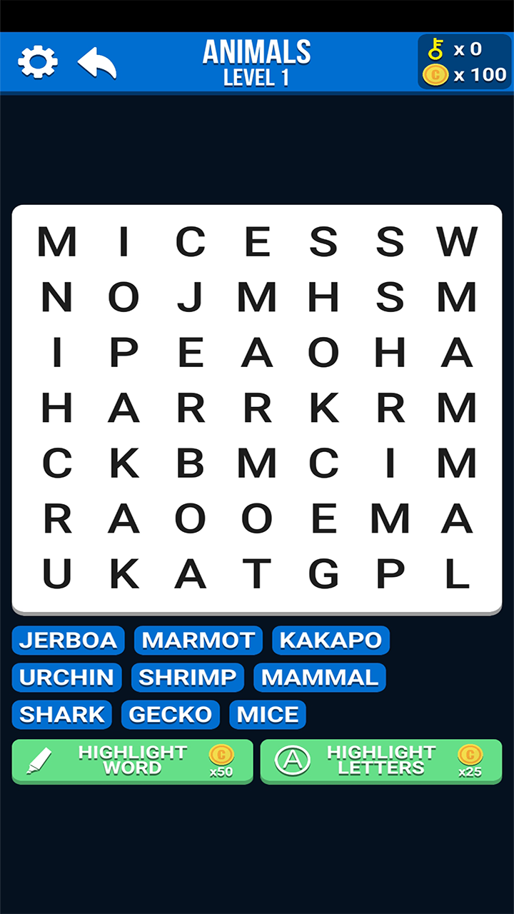 Word Search Puzzle - Free Crossword Puzzle Game - App on Amazon Appstore