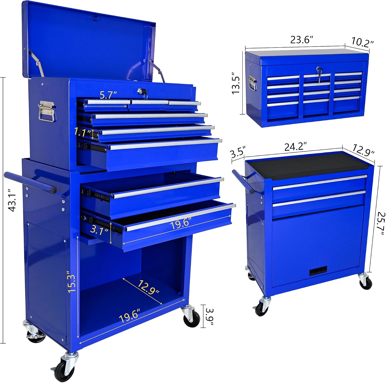 Tool Chest with 8 Drawers, Tool Cart with 7 Australia | Ubuy