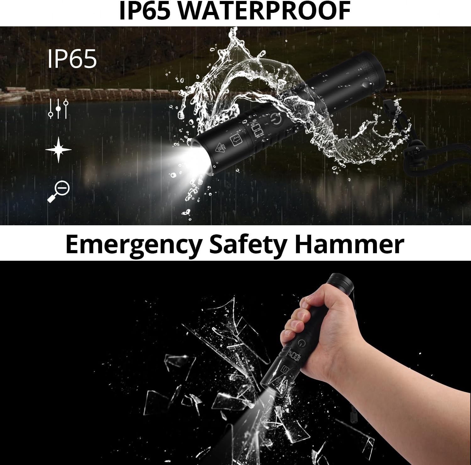 Semlos 12000 Lumen Rechargeable Flashlight with Guinea | Ubuy