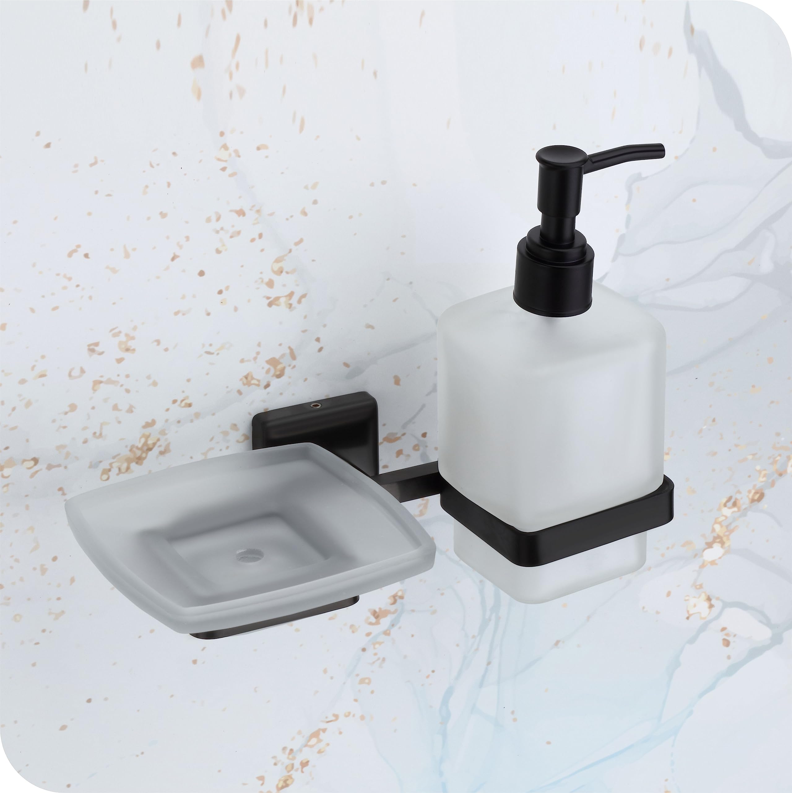 KANJAL Liquid soap Dispenser with soap case Holder for washbasin Liquid ...