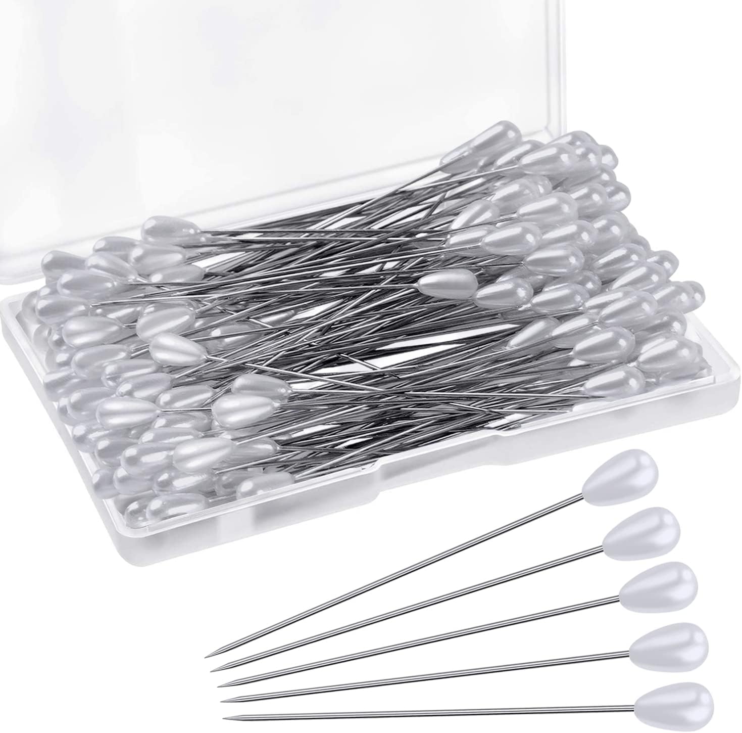 Amazon.com: 250 Pieces Sewing Pins Ball Glass Head Pins Straight ...