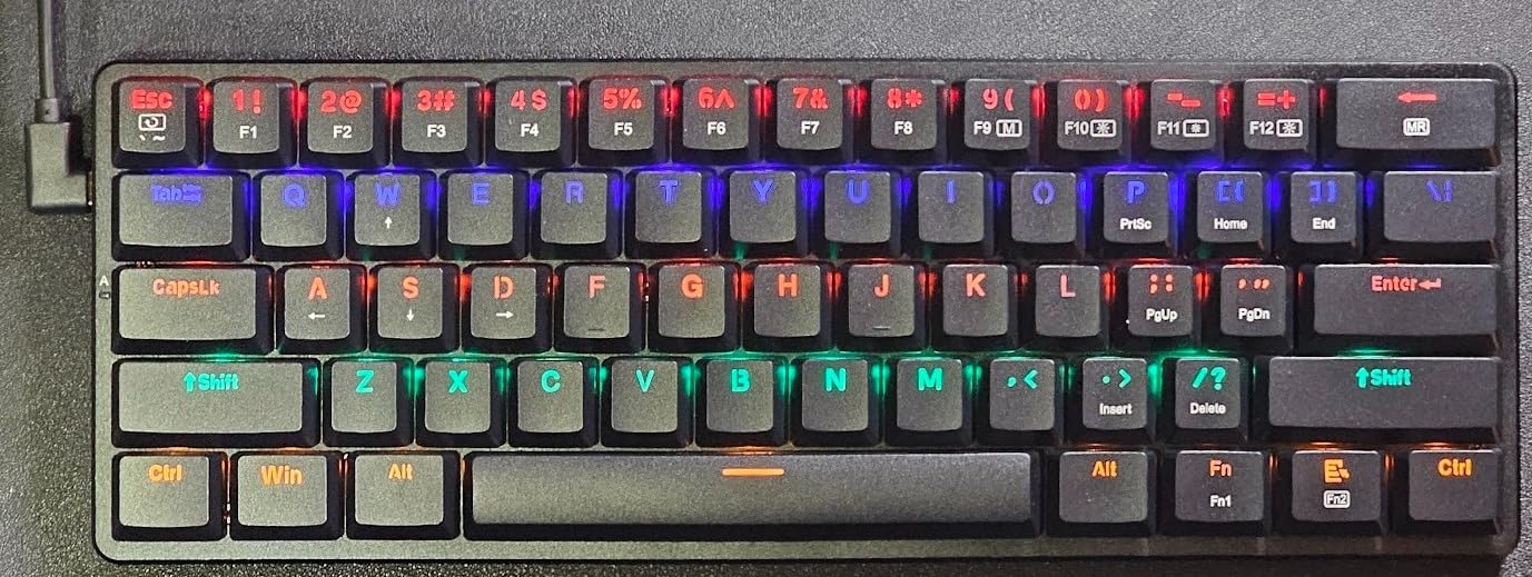 Amazon.com: Redragon Mechanical Gaming Keyboard, Low-Profile 60 Percent ...