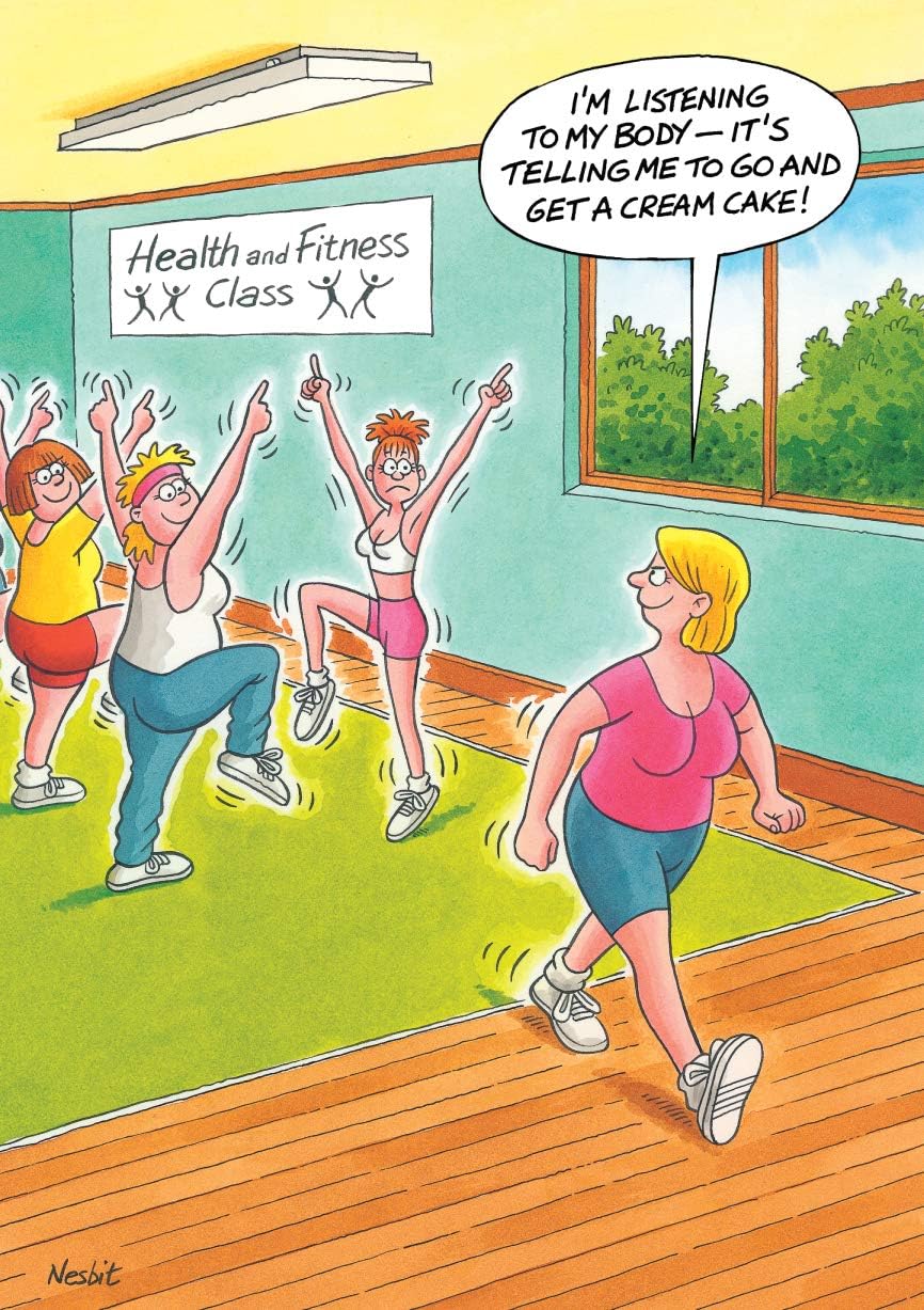 LADIES KEEPFIT CLASS FUNNY HUMOUROUS BIRTHDAY CARD THE FUNNY SIDE OF ...