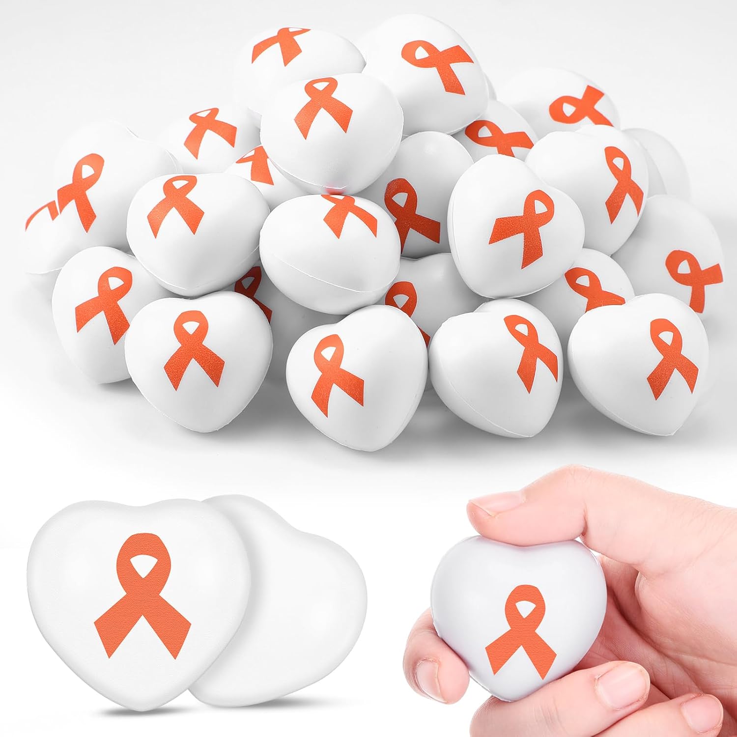 Amazon.com: Poen 72 Pcs Mental Health Awareness Stress Balls Foam Ball ...