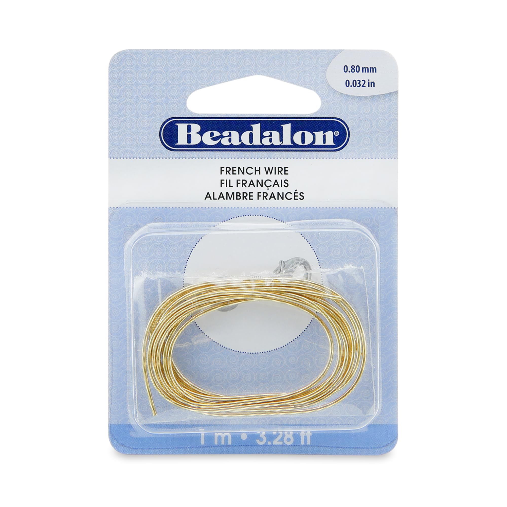 Amazon.com: Beadalon French Wire, 0.80 mm / .032 in, Gold Color, 1 meter