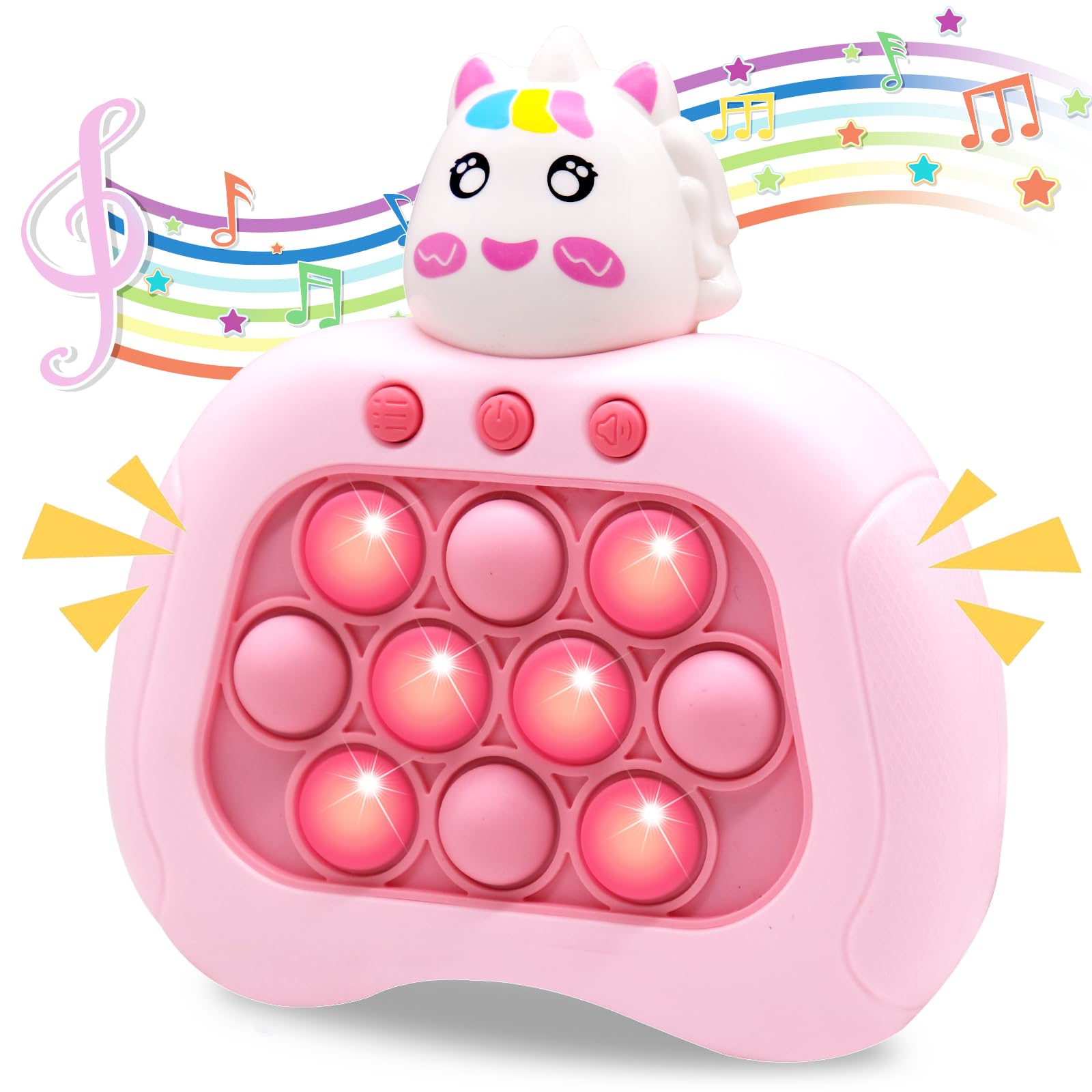 Amazon.com: Quick Push Bubble Game,Popping Game Light up Pop Fidget Toy ...