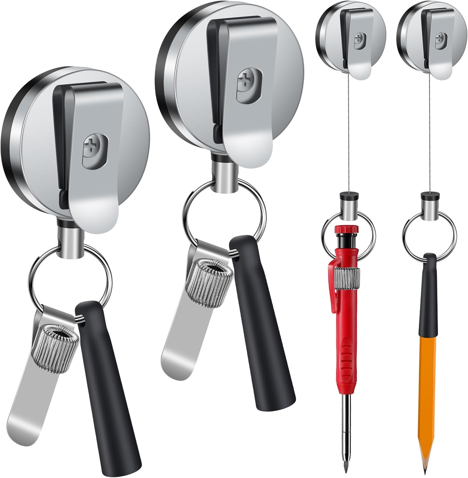 Amazon.com : 2 Pack - Retractable Pen Holder (Marker & Carpenter Pencil ...