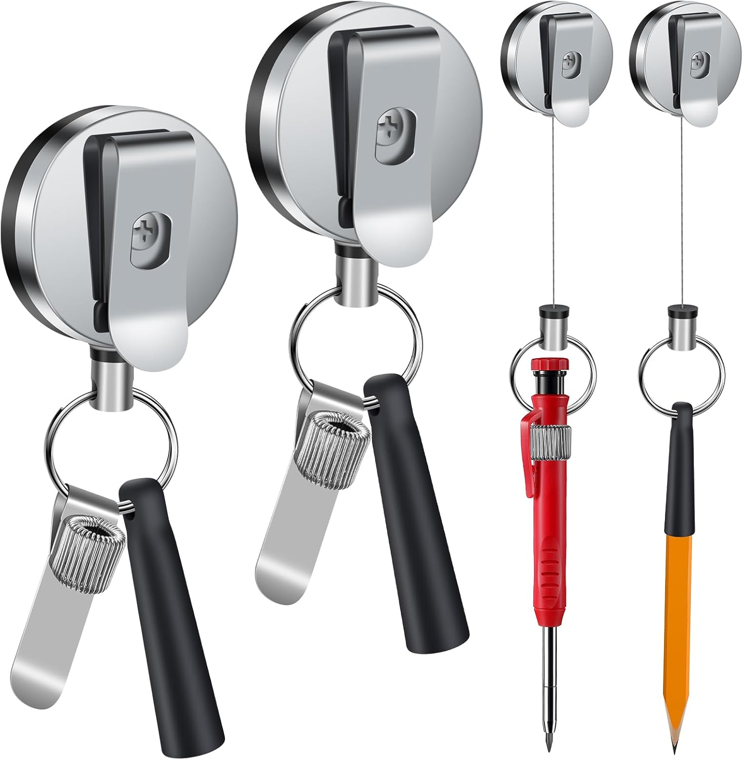 Amazon.com : pasezenn 2 Pack 35" Steel Wire Heavy Duty Retractable Pull ...