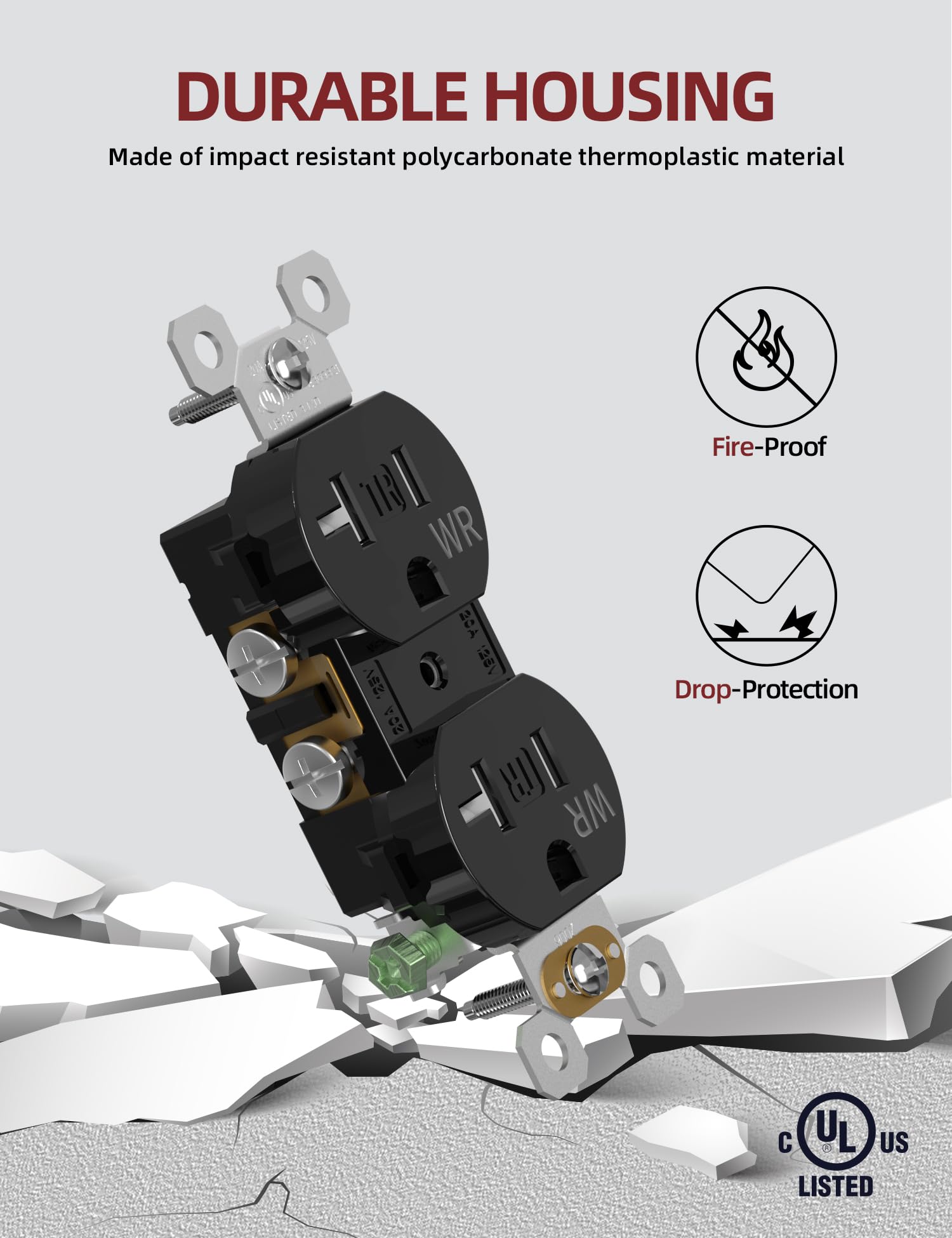 Snapklik.com : 20 Amps Outlets Duplex Electrical Receptacle Outlets ...