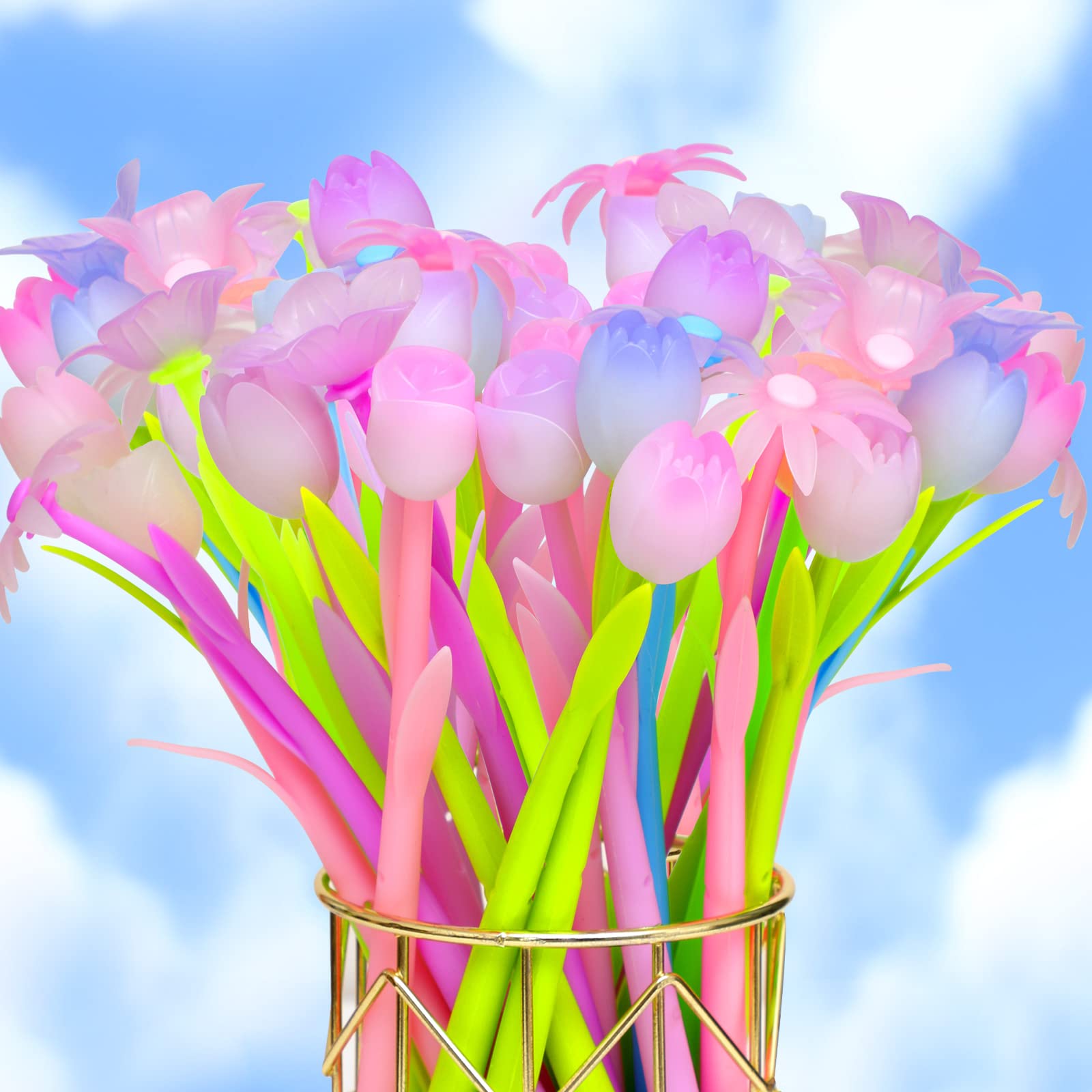 Amazon.com: 18 Pieces Color Changing Flower Pens Ballpoint Pens ...