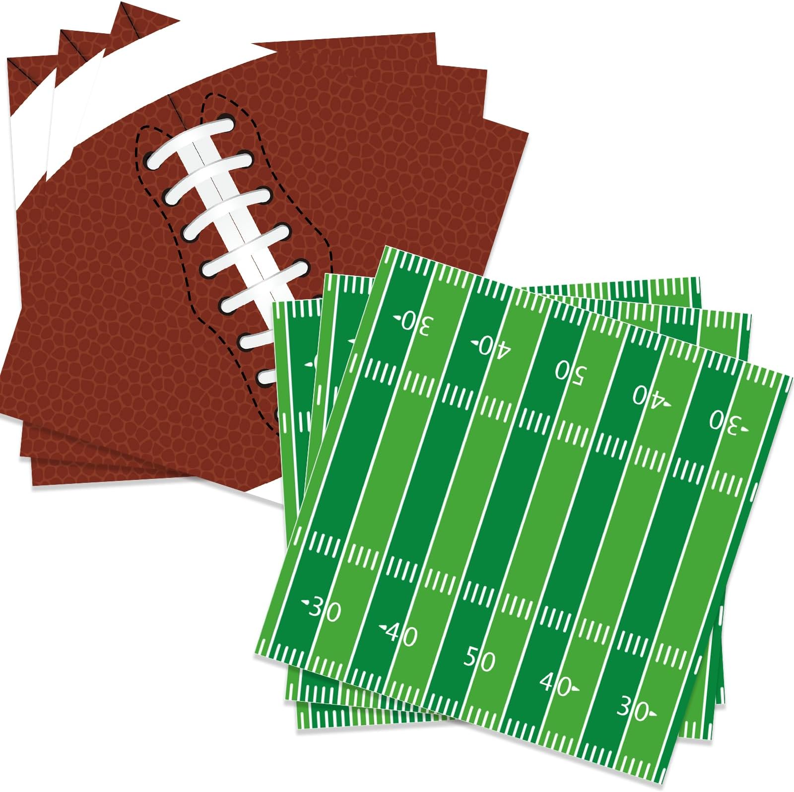 Amazon.com: ArtCreativity 80 Pack Football Field Napkins - Set of 80 ...