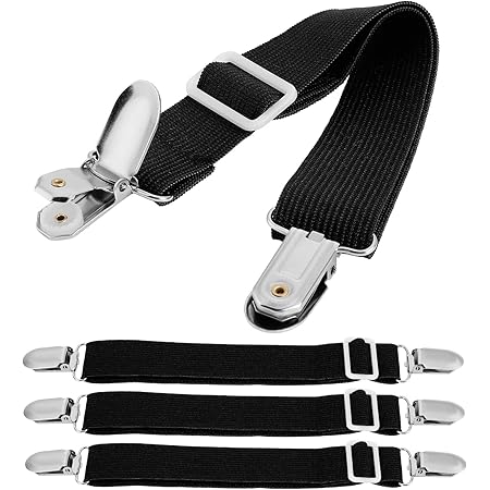 KEESIN 4PCS Adjustable Bed Fasteners,Fitted Sheet Clips with Elastic ...