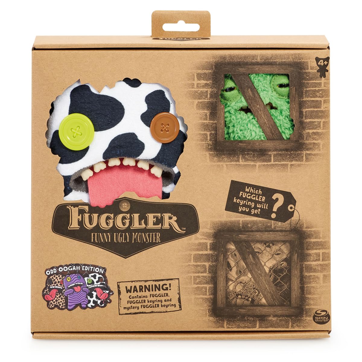 Fuggler Odd Oogah And 2x Keyrings (Styles Vary) Soft Toy For Children ...