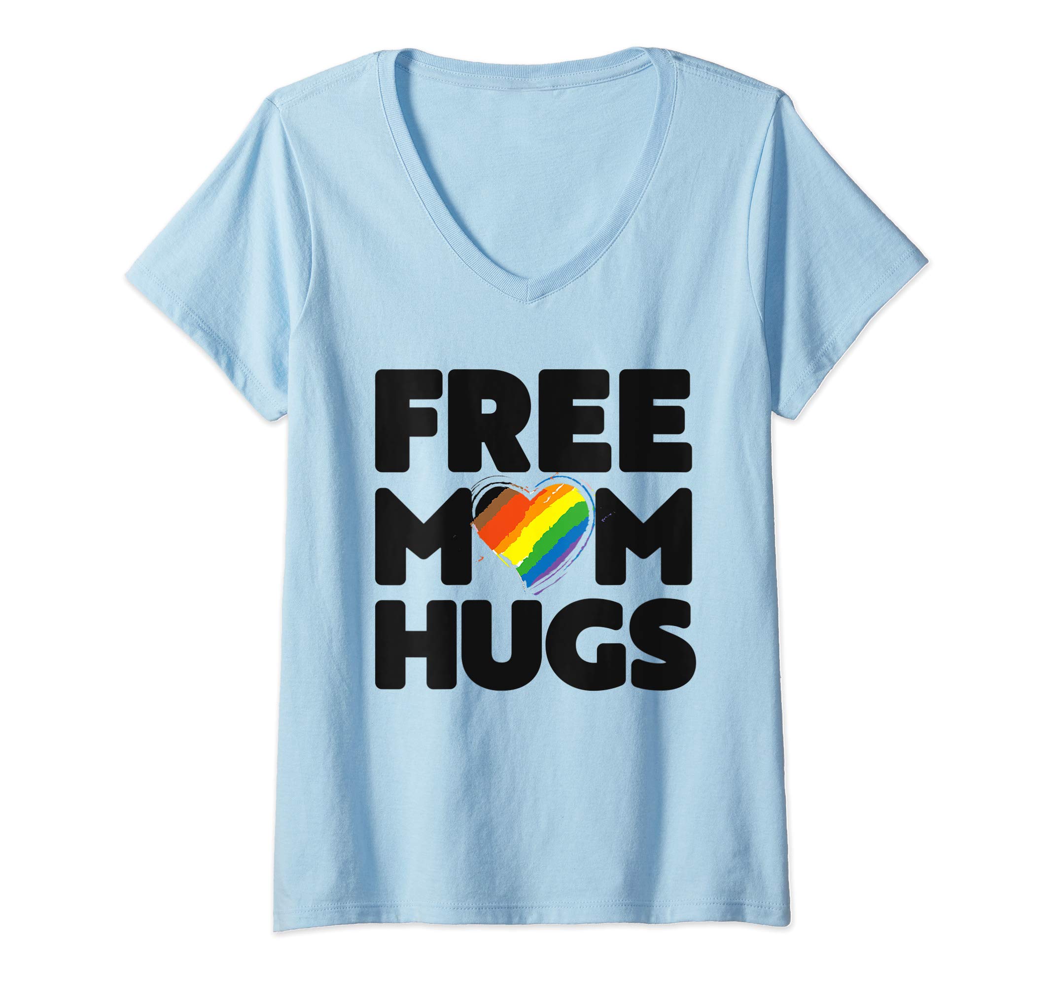 Amazon.com: Womens Free Mom Hugs Shirt, Free Mom Hugs Inclusive Pride ...
