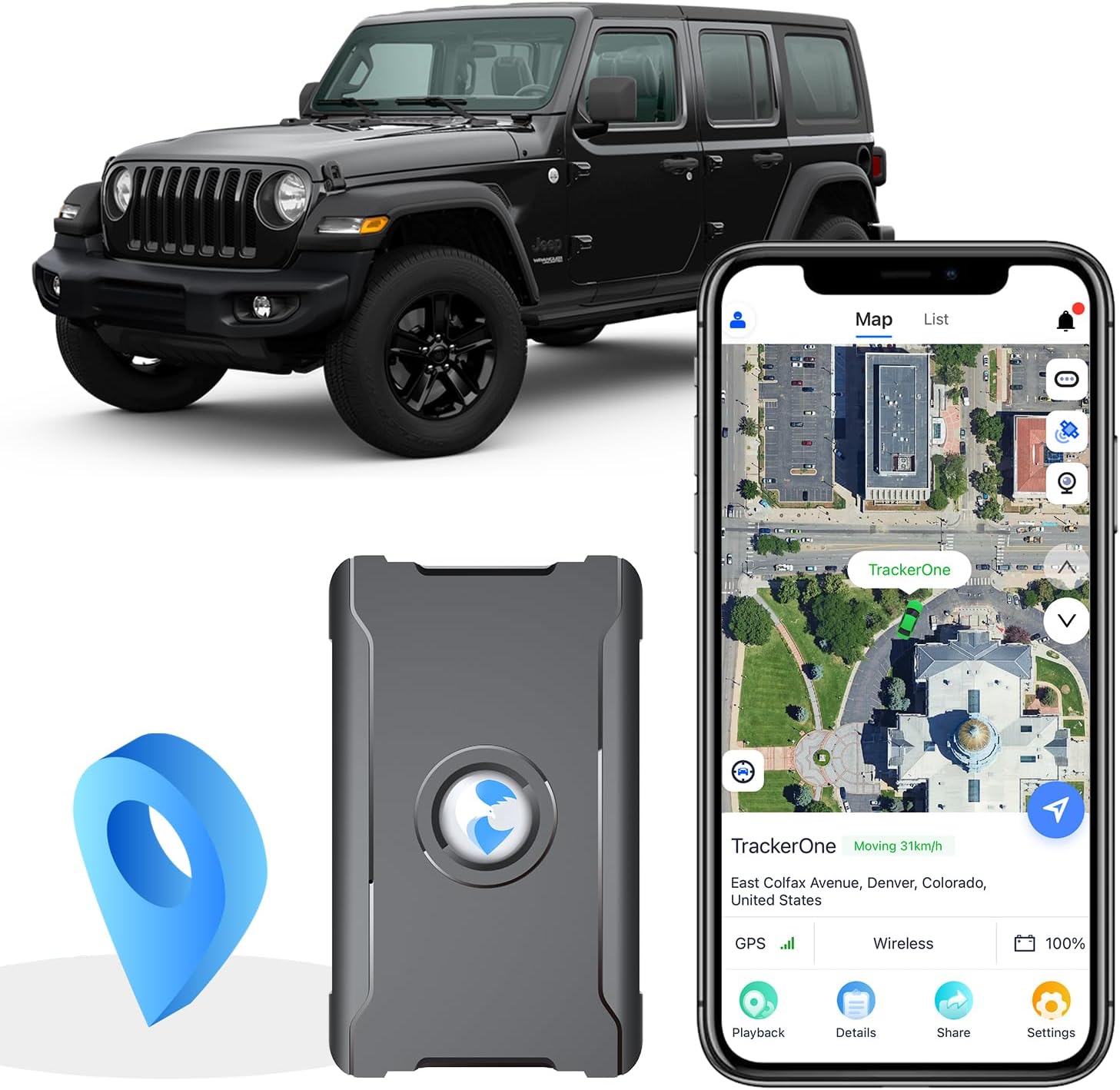 Amazon.com: WANWAYTECH 4G GPS Tracker for Vehicles, Car, Kids, Dogs ...